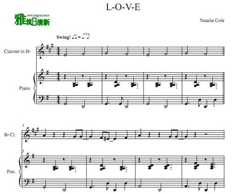 Natalie Maria Cole L O V E 单簧管钢琴谱 找教案个人博客