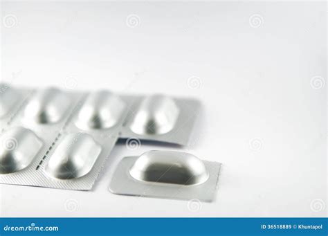 One Tablet Take From Blister Pack Show Unit Dose To Patient Stock Image