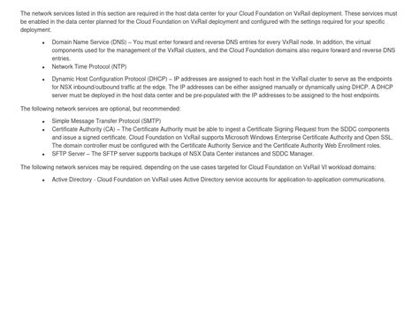 Network Services Vmware Cloud Foundation 5 2 On Vxrail Planning And Prep Guide Dell