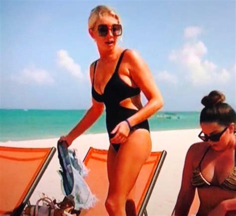 Stassi Schroeders Black Cut Out Bathing Suit Big Blonde Hair