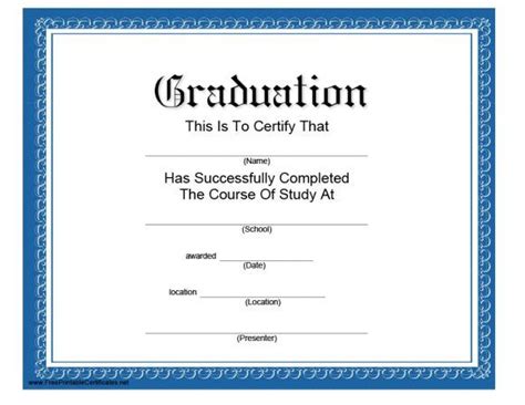 Blank Associates Degree Template