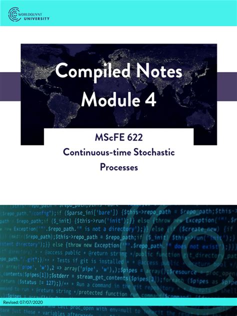 Mscfe 622 Ctsp Compiled Notes M4 Pdf Stochastic Process