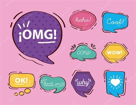 Conjunto De Burbujas De Discurso Vector Premium