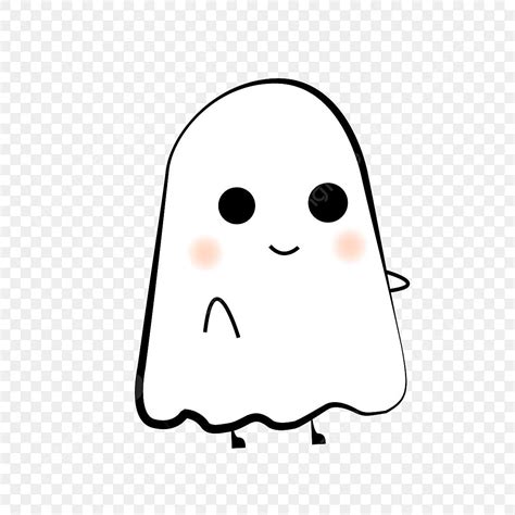 A Cartoon Ghost With Eyes And Arms