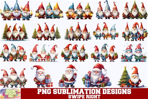 Christmas Gnomes PNG Gnomes Sublimation Graphic By