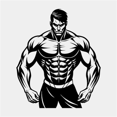 Premium Vector | Bold Design Muscular Figure Silhouette