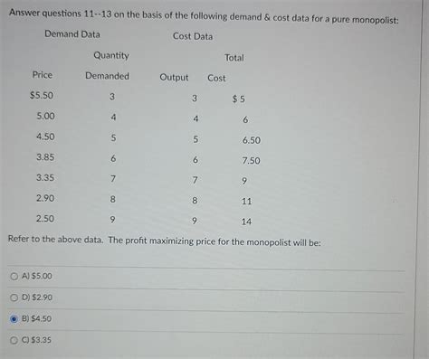 Solved Answer Questions 11 13 On The Basis Of The Following