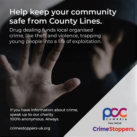 Cumbria New Campaign Launched With Pcc To Stop County Lines Drug Gangs