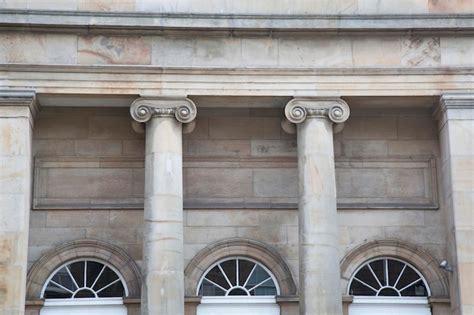 Premium Photo Closeup Of Classical Building Facade Background