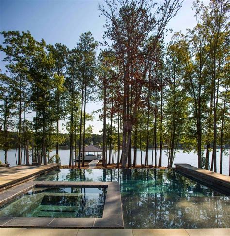 The Ultimate Waterfront Dream Home In North Carolina Backyard Pool