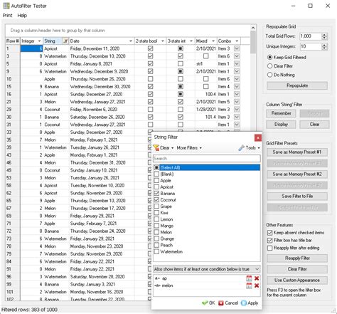 Autofilter Add On AutoFilterManager Tec