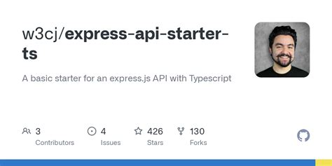 Github W3cjexpress Api Starter Ts A Basic Starter For An Expressjs