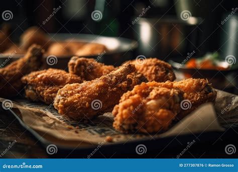 Buffalo Chicken Wings Deep Fried Stock Illustration Illustration Of