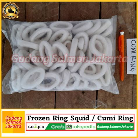 Jual Cumi Kupas Bersih Ring Bukan Tube Squid Calamari Segar Beku