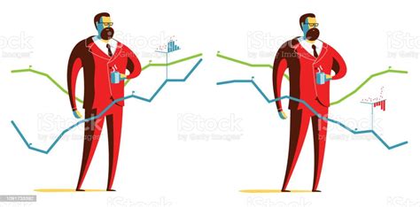 Analyst Looking At Numbers And Diagrams Stock Illustration Download