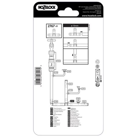 Hozelock 13mm T Pieces Pack Of 5