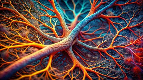 Detailed Microscopic View Of Rat Lung Blood Vessels A Long Exposure