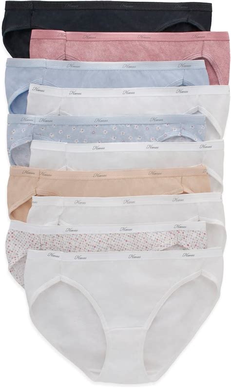 Hanes Womens Cotton Underwear Available Multiple Pack Sizes Bikini