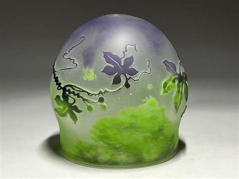 Yahoo オークション 【瑞】ガラス製 花彫刻 置物 インテリア