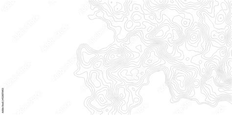 Vector Geographic Contour Map Topography Map Background Black White