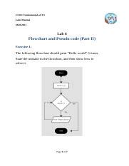 Cs Lab Flowchartpseudocode Partii Docx Cs Fundamentals