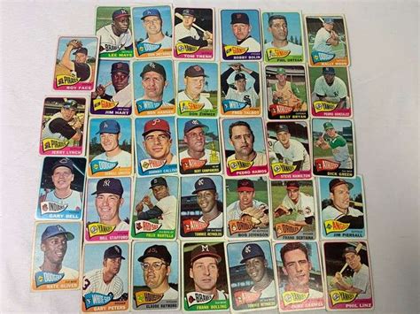 34 1965 Topps Baseball Card Lot Zimmer Moon Aumann Auctions Inc