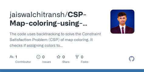 Github Jaiswalchitranshcsp Map Coloring Using Backtracking The Code