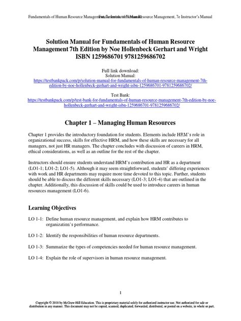 fundamentals of human resource management 7th edition by noe hollenbeck