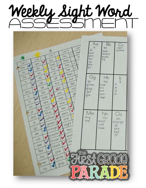 Sight Words Assessment Activities Ideas And Freebies Sight Words Words First Grade