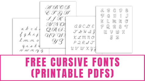Free Cursive Fonts Printable Pdfs