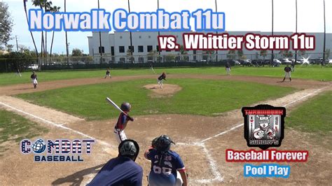 Norwalk Combat 11u Vs Whittier Storm 3262023 Youtube