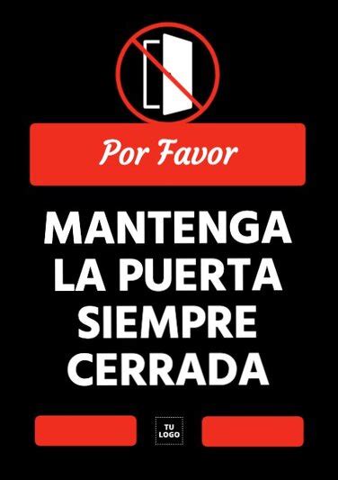 Carteles De Cierre La Puerta Para Editar Online