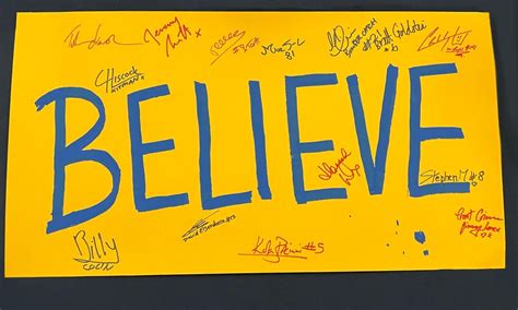 Donate Now Steps Of Faith Raffle Autographed Ted Lasso Believe Banner By Steps Of Faith
