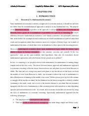 TR Calculus Lecture Notes Pdf Calculus For Economists Compiled By