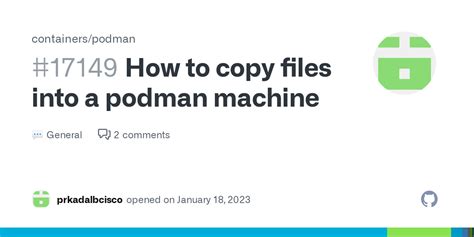 How To Copy Files Into A Podman Machine · Containers Podman