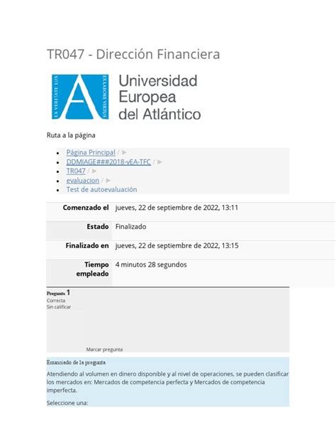 Test De Autoevaluación Pdf Presupuesto Economias