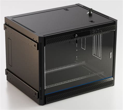 Hyperline TWB-FC-2245-GP-RAL9004 Шкаф настенный 19-дюймовый (19"), 22U ...