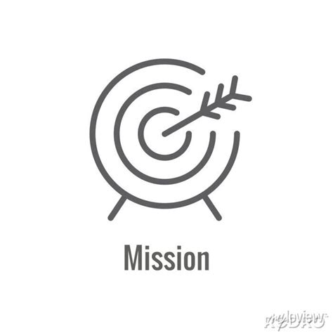 Mission Icon To Use With Core Values With Mission Statements Wall Mural