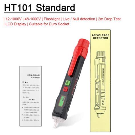 Testeur de stylo couleur HT Testeur de tension sans Contact V AC détecteur de tension