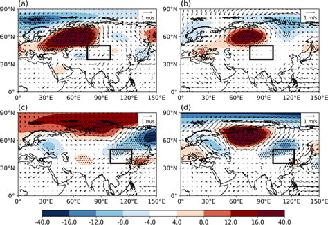 Regression Maps Of Anomalous Jja 500 Hpa Geopotential Height Shading