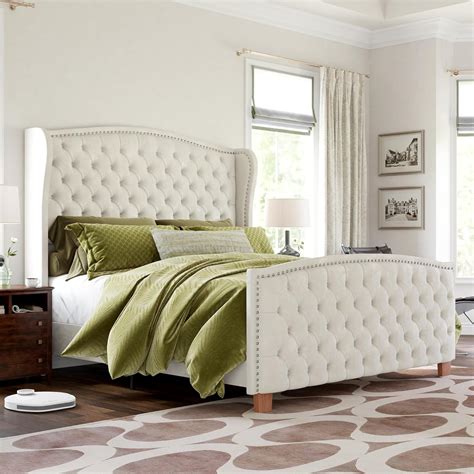 Amazon LUXOAK Luxurious King Size Bed Frame With 62 Headboard