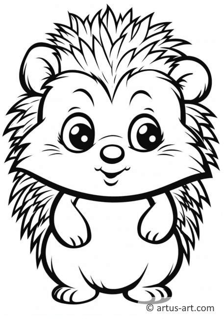 Cute Hedgehog Coloring Page Free Download Artus Art