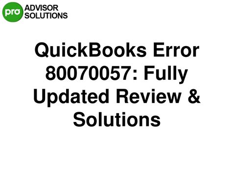 Ppt Easy Way To Rectify Quickbooks Error Powerpoint