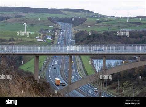 Scammonden Bridge In Kirklees Yorkshire Carrying The B6114 Road Over