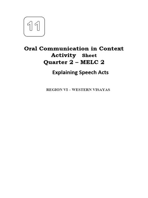 Oc Las Q2 Wk4 Melc2 Pdf Human Communication Communication