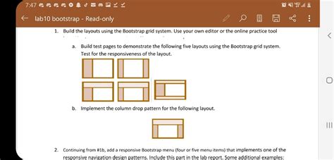 SOLVED 5 Sample Layouts Using Bootstrap Column Drop Down Sample Sample