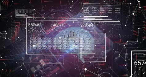 Animation Of Brain Digital Data Processing And Padlock On Dark