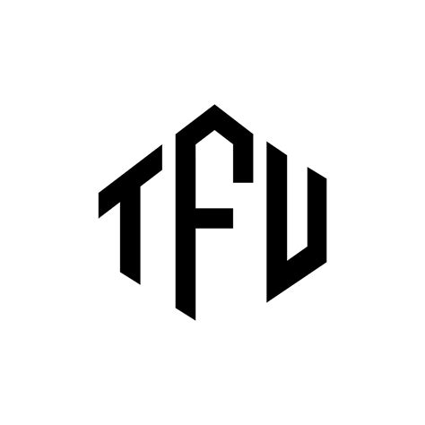 Tfu Letter Logo Design With Polygon Shape Tfu Polygon And Cube Shape
