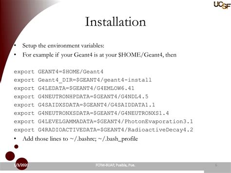 Ppt Lab Setup Of Software Geant4 Powerpoint Presentation Free