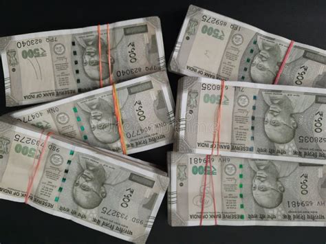 Rupee Indian Currency Cash Bundles Stock Image Image Of Gandhi Mudra
